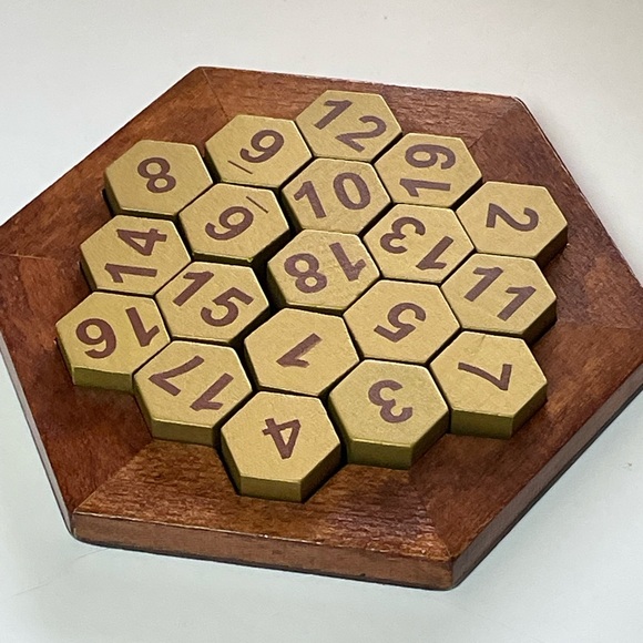 Toys | Wooden Number Puzzle Toy Honeycombshaped Educational Number Game ...